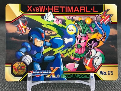MEGA MAN X MEGA MISSION CARD DASS TCG CAPCOM BANDAI 1995 JAPAN Rare No ...