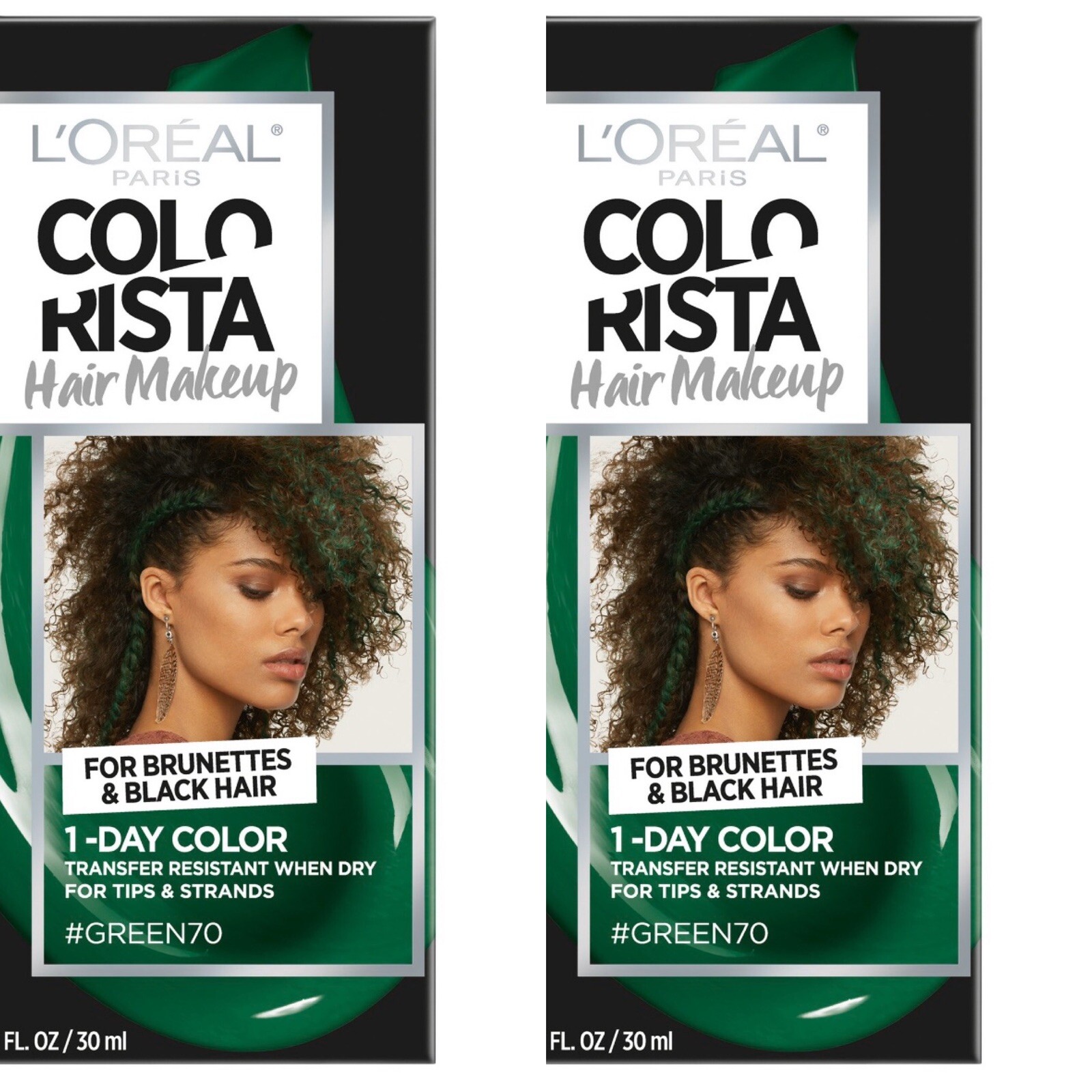L'Oreal Colorista Hair Makeup One Day Color Green For Brunettes & Black ...