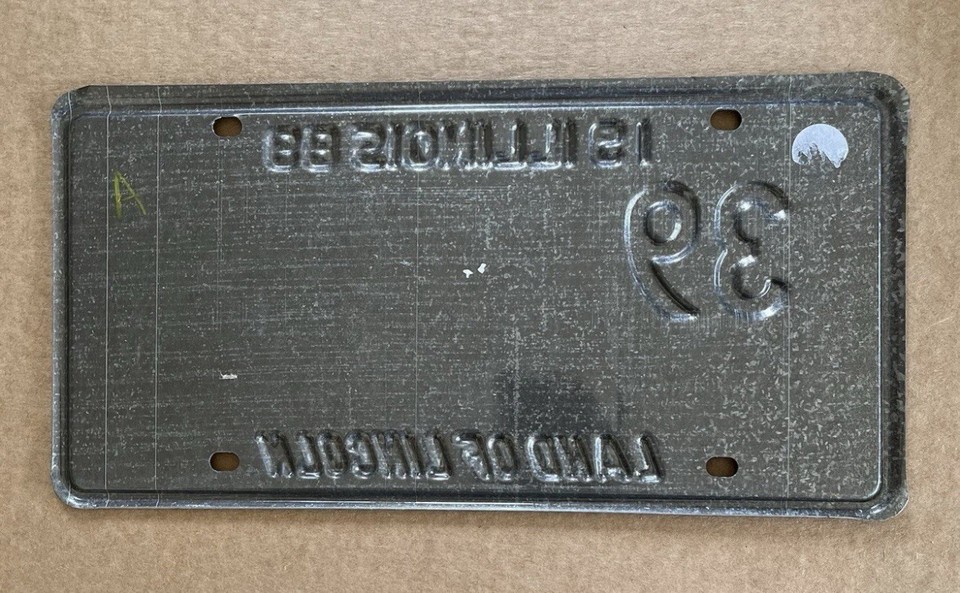 1989 Illinois License Plate Railroad Caboose Crossing Low Number 39 | eBay