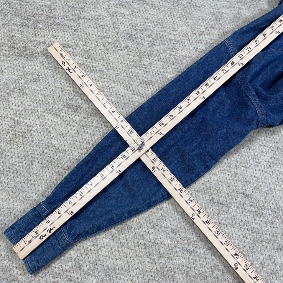 Vintage Wrangler Shirt Men M 15.5 33 Blue Denim Pearl Snap Western Long ...