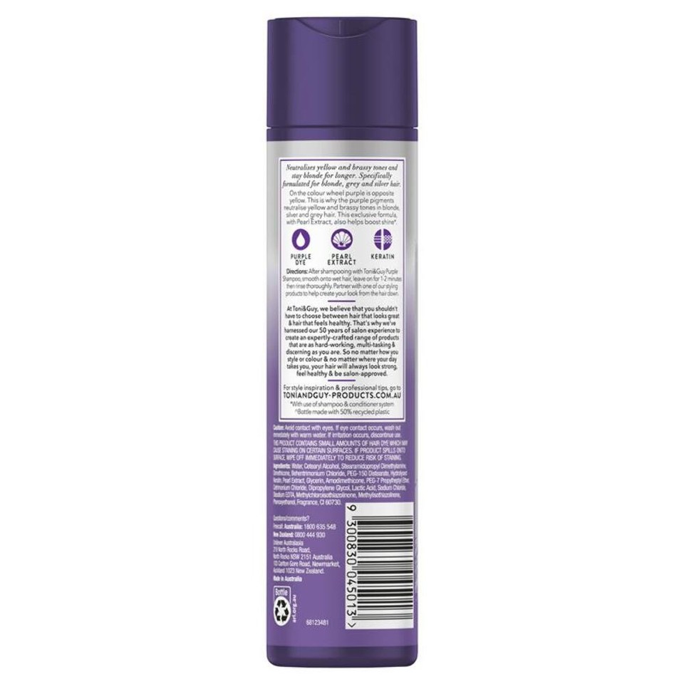 Toni & Guy Purple Conditioner - 250ml for Vibrant Hair Care | eBay ...