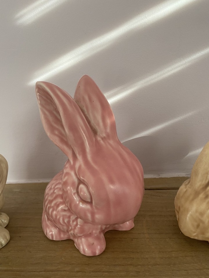 Sylvac Bunny Pink , Brown Running rabbit and Sammy the dog | eBay UK