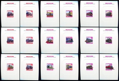 LY280-282 2020 STEAM TRAINS LOCOMOTIVES TRANSPORT RAILROADS ! CARDBOARD ...