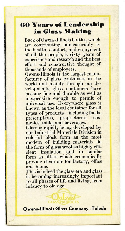 1933 Chicago World's Fair Glass Block Building Booklet Pamphlet Foldout ...