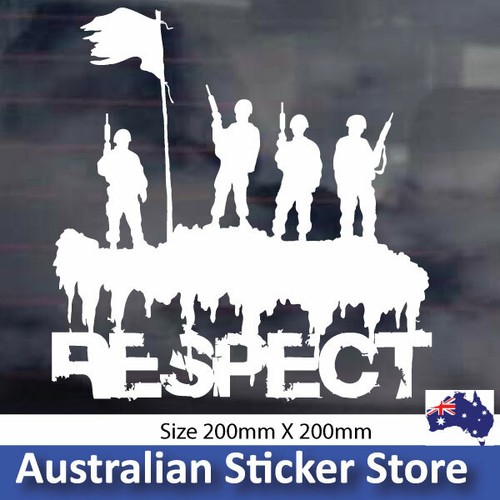 ARMY SOLDIERS RESPECT sticker decal for car , window, vehicle, lest we ...
