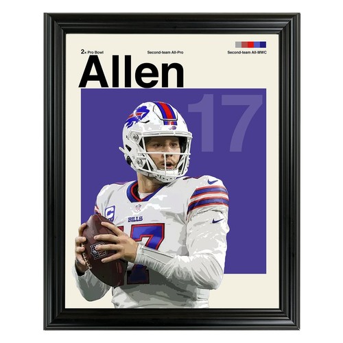 Josh Allen Sports Art Framed Photo by Thomas Maxwell | eBay