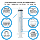 60cc | 60ml BASIK ENFit Feeding Reusable Syringe Silicone O-ring 5/pak ...