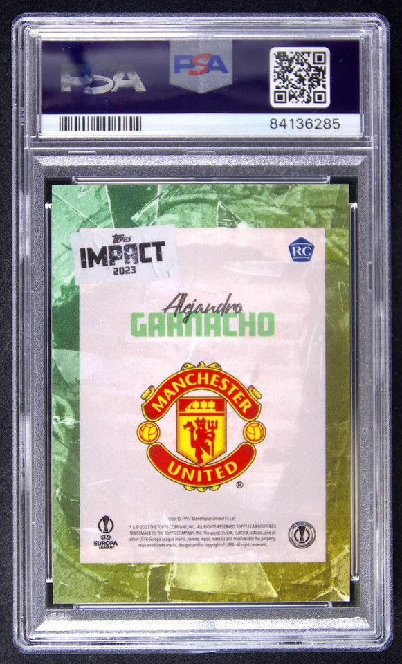 2022-23 Topps Impact RC Auto Green /49 ALEJANDRO GARNACHO PSA 10 Auto ...