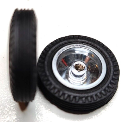Vintage wheels. 25.5mm dia. x 7.25 mm wide. 1" X 9/32" 5-40 threaded ...