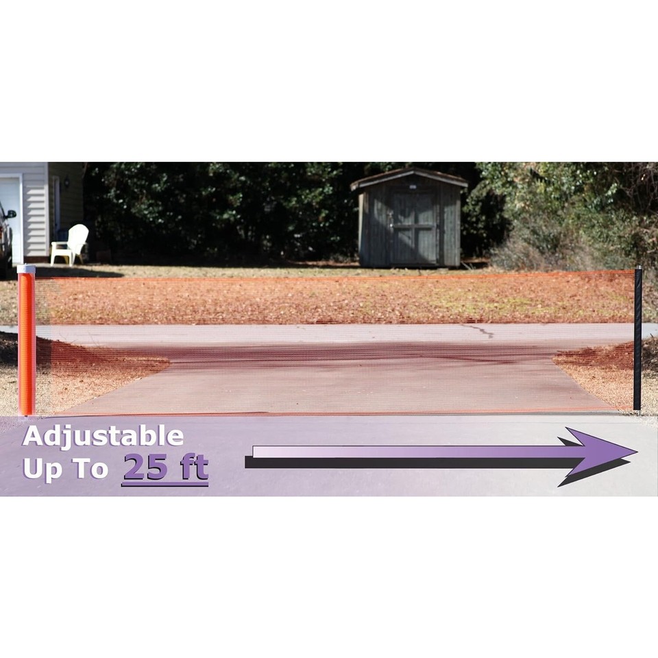 Kidkusion Retractable Driveway Guard|Adjustable Up to 20Ft.|for ...