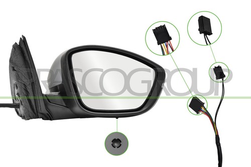 Fits Vauxhall Corsa Door Mirror Electric Heated Power Fold & Puddle ...