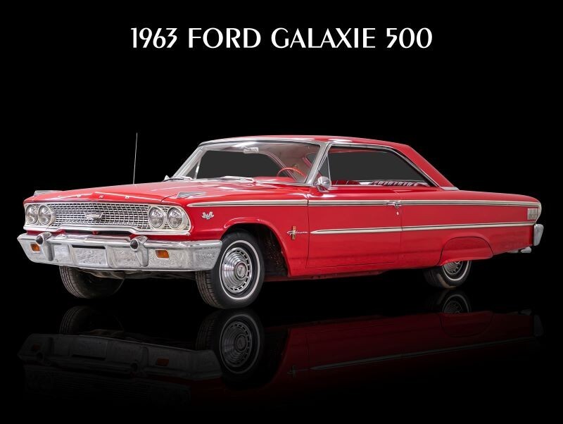 1963 Ford Galaxie 500 in Red NEW Metal Sign: 12x16 Ships Free | eBay