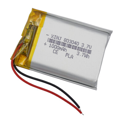 3.7V 1000mAh 3.7Wh Li Battery 803040 For GPS Bluetooth Speaker ...