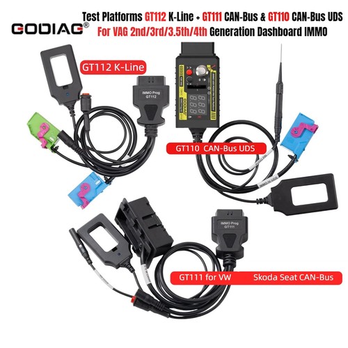 GODIAG IMMO Test Platforms GT112 K-Line with GT111 CAN-Bus and GT110 ...