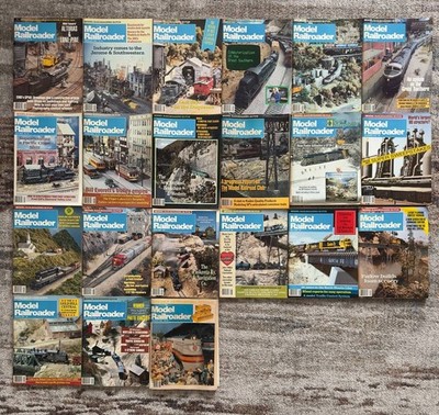 Lot of 22 Vintage Model Railroader Magazines 1985-1987 Trains HO Layout ...