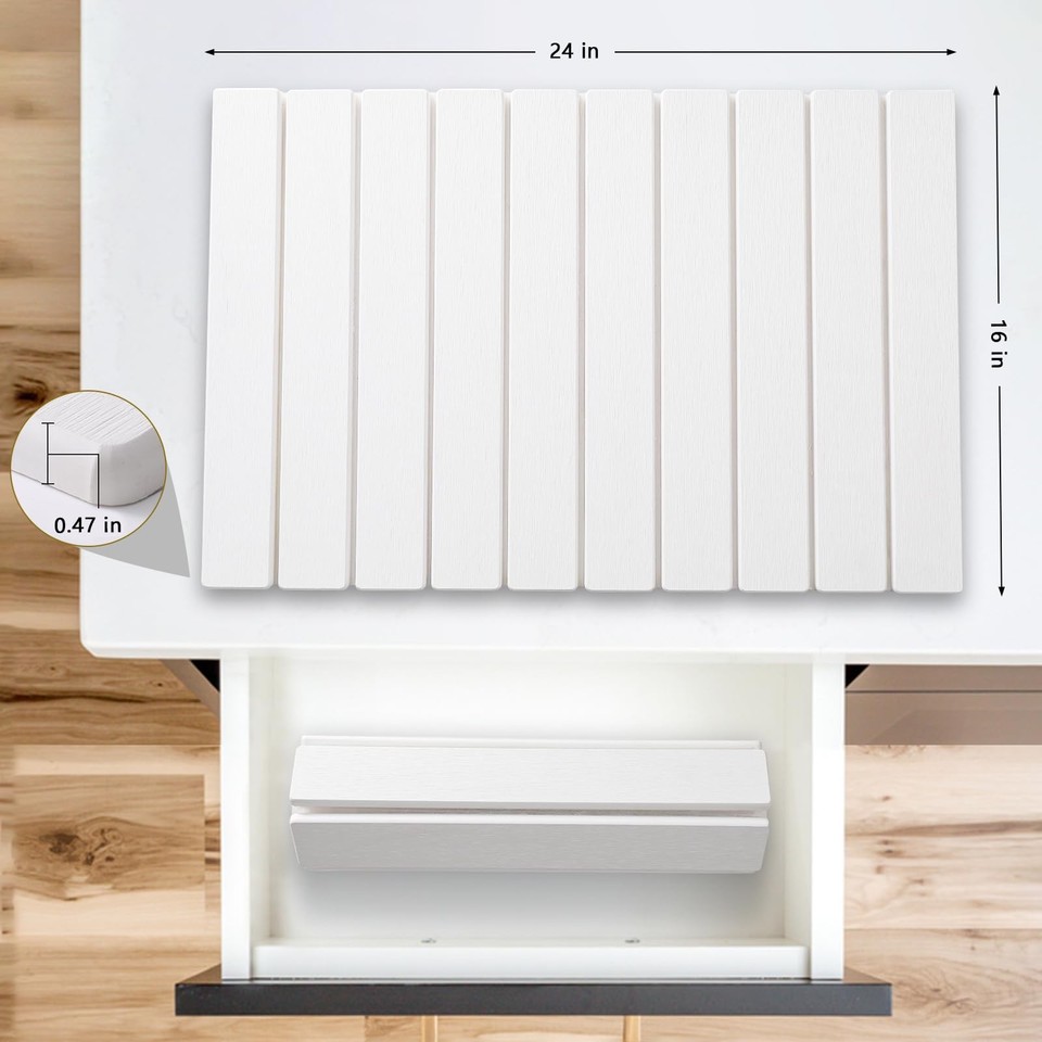 Large Stone Drying Mat for Kitchen Counter, 24''L x 16''W Diatomaceous ...