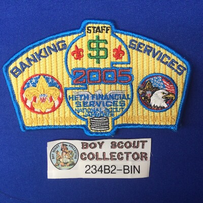 Boy Scout CSP 2005 Jamboree Banking Services Staff JSP Blue Border ...