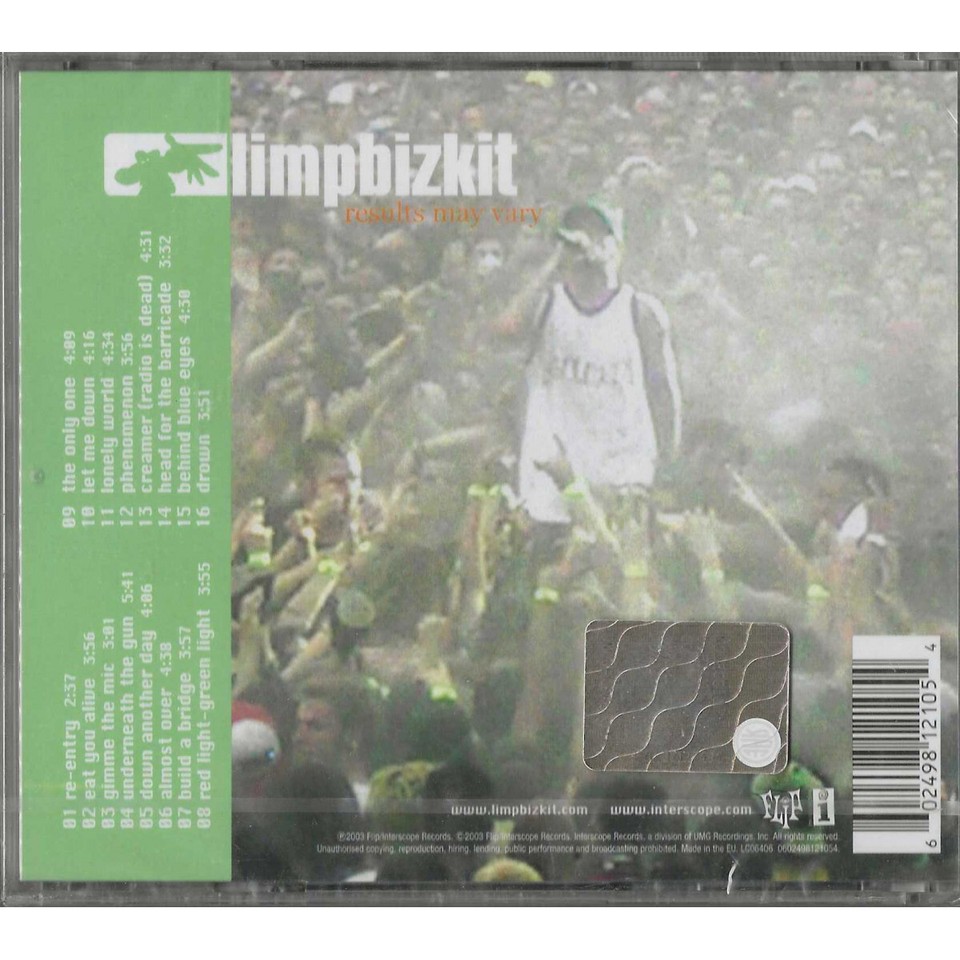 Limp Bizkit CD Results May Vary/Interscope Records – 0602498121054 ...