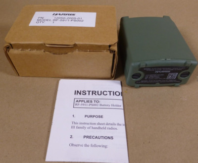 HARRIS MILITARY PRC-152 RADIO L123 BATTERY HOLDER RF-5911-PS002 12050 ...