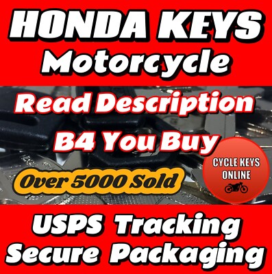 Honda Motorcycle Keys | Silver | Rear | United States | Cut to Your Key ...
