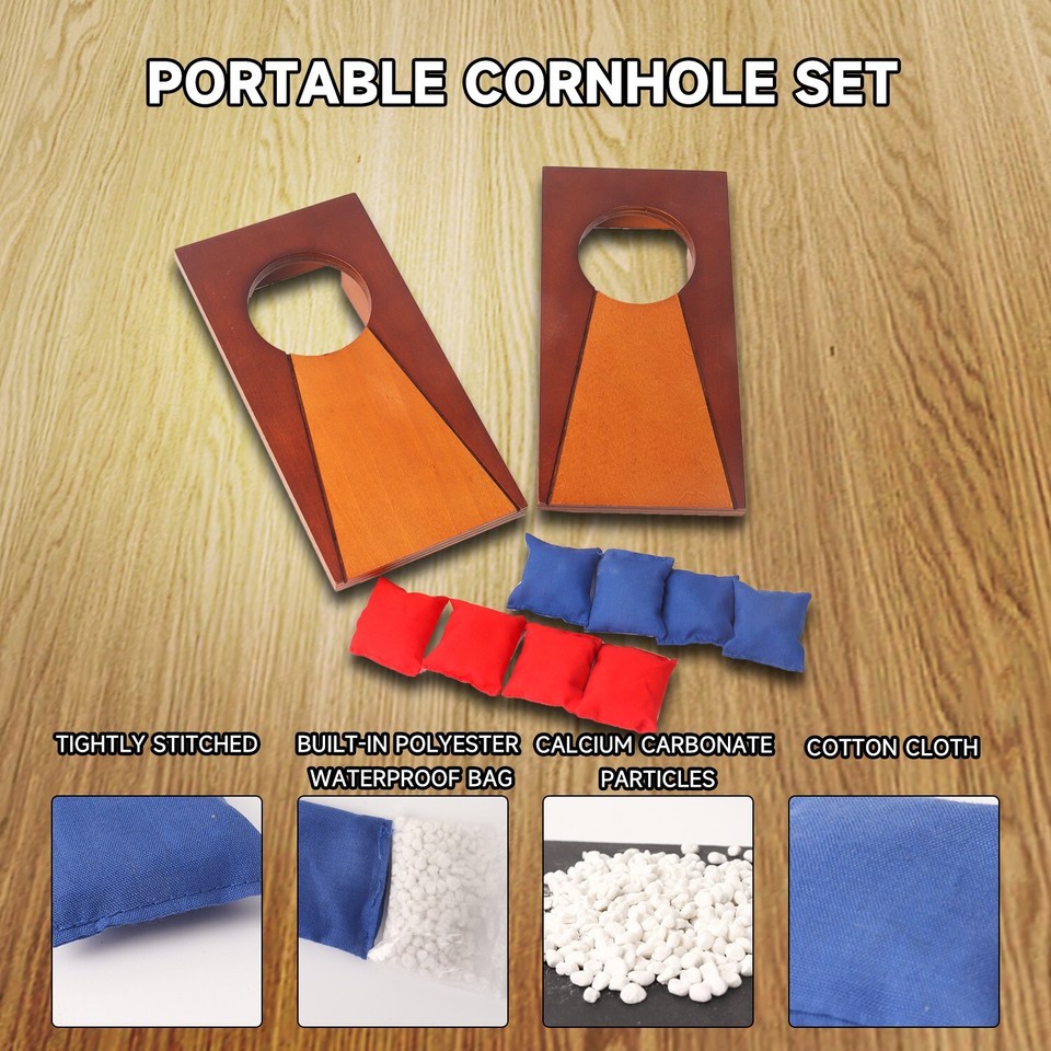 Mini Table Top Corn Hole Toss Game Set w/8 Bean Bags.Desktop Cornhole ...