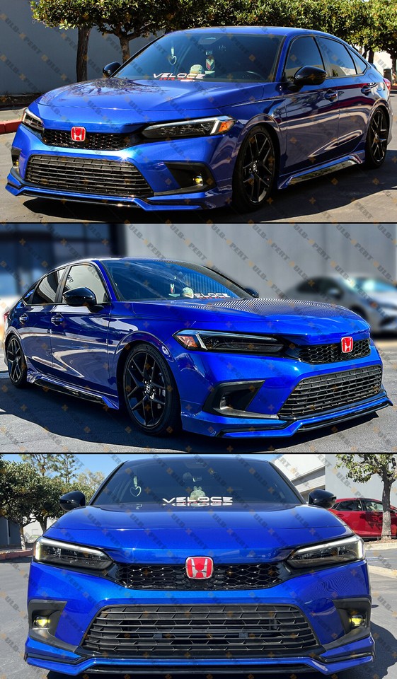 FL5 TYPE-R STYLE GLOSS BLACK FRONT GRILLE GRILL FOR 22-24 HONDA CIVIC ...