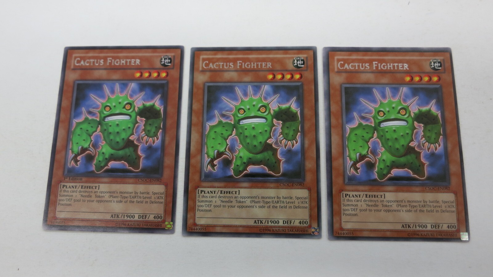 3x ( 1x1 1st / 2 UNL ) CACTUS FIGHTER MONSTER CSOC-EN082 RARE YUGIOH NM ...