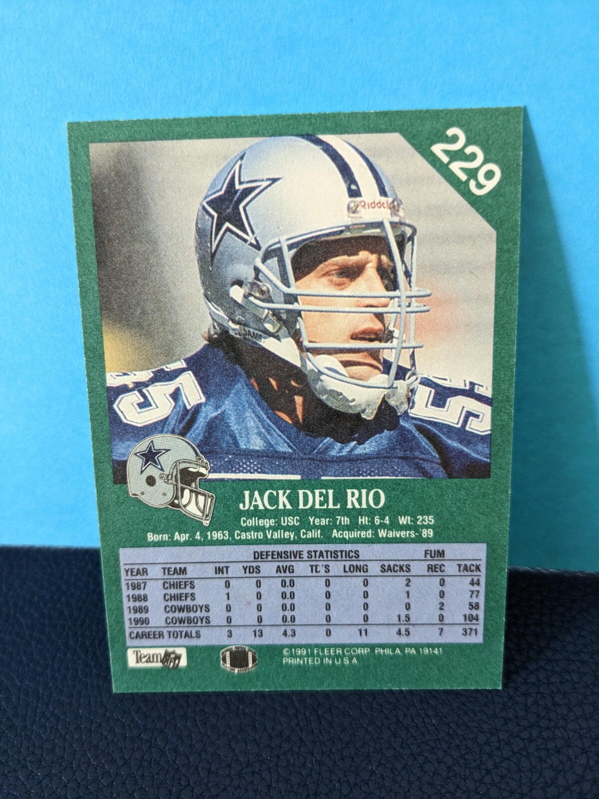1991 Fleer - #229 Jack Del Rio for sale online | eBay