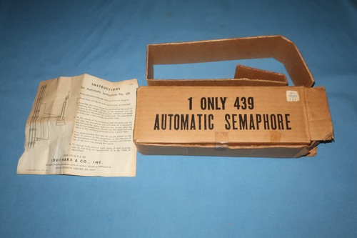 Original Box for Marx #439 Automatic Semaphore. Includes Insert ...