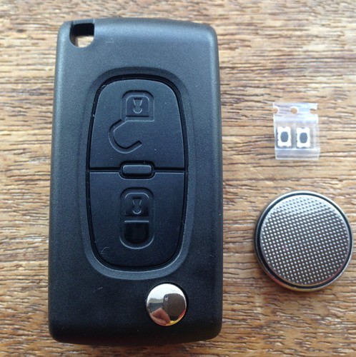 For CITROEN C3 2 Button Remote flip key FOB Full Repair Refurbishment ...