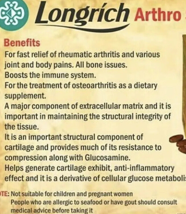 Longrich Arthro Glucosamine And Chondroitin Advance Joint Formula ...