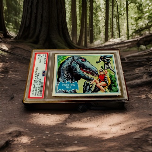 1966 Topps Batman Blue Bat B Series # 17 - PREHISTORIC PERIL - PSA 8 NM ...