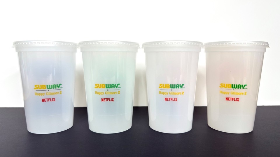 Happy Gilmore 2 (Set Of 4) Collectible Promotional Cups Subway Netflix ...