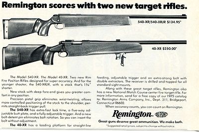 1975 Print Ad of Remington Model 540-XR & 40-XR Target Rifle | eBay