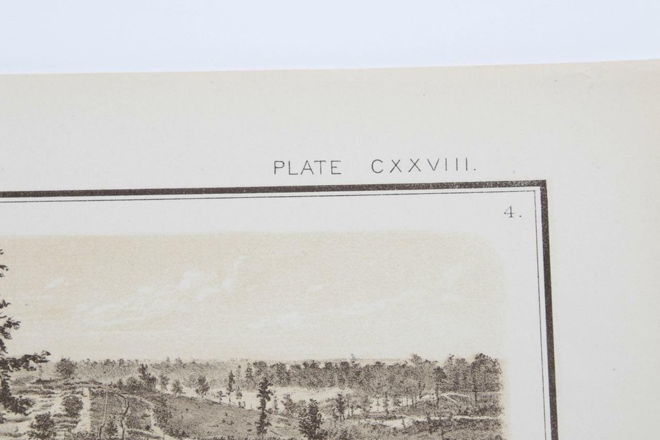 Antique Atlas Map 1893 Lithograph Plate CXXVIII Rebel Lines 12 Image ...