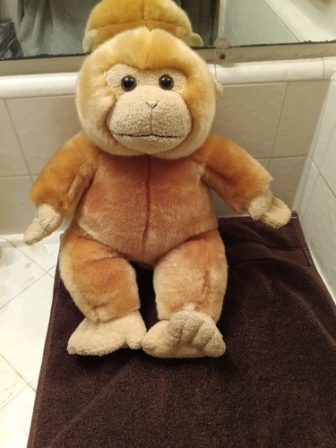 New The Bear Factory Monkey 15" Plush Tan Brown Stuffed Animal Soft Toy ...