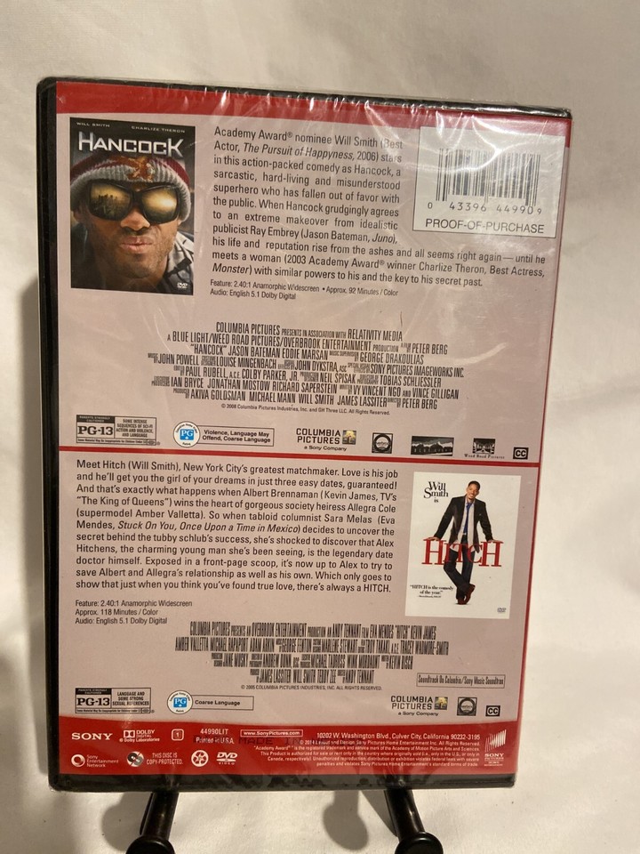 Will Smith Double Feature Hancock & Hitch DVD - Brand new sealed Double ...