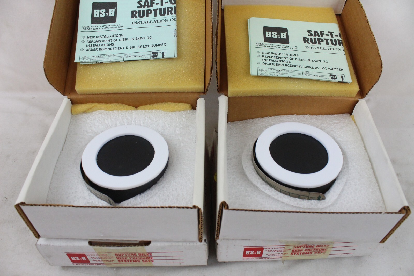 4 NEW Graphite Rupture Disk SAF-T-GRAF 1.5" A7000522-1 ANSI 150 75 PSIG ...