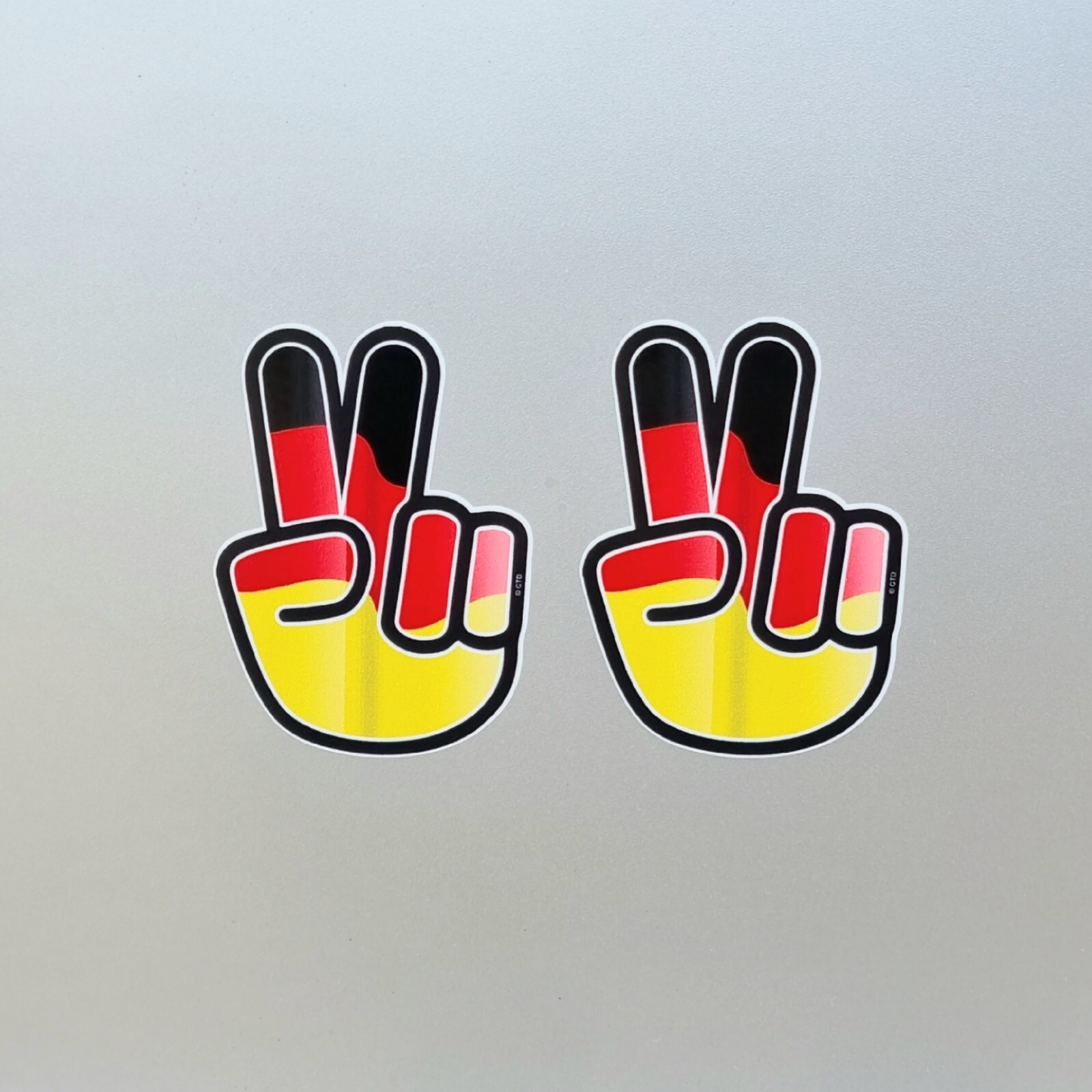 2x Germany German Flag Peace Hand Vinyl Sticker Decal For Car Van ...