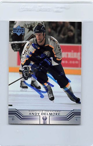 2001/02 Upper Deck #327 Andy Delmore Predators Signed Auto *H859 | eBay