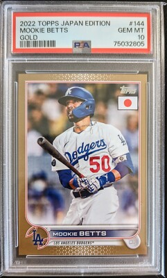 2022 Topps Japan Edition 153 GOLD /25 Mookie Betts *PSA 10 GEM MT | eBay