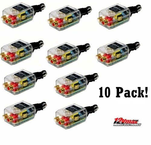 10 Pack Quality High/Low HI/Lo Wire to 2 RCA Adjustable Line Level ...