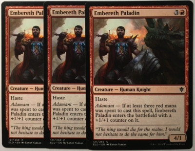 MTG 3X EMBERETH PALADIN 121/269 THRONE OF ELDRAINE COMMON NEAR MINT | eBay