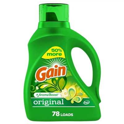 Gain + Aroma Boost Original Scent HE Compatible Liquid Laundry ...