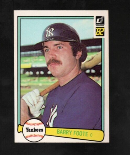 1982 Donruss Baseball Barry Foote New York Yankees card #83 Near Mint ...
