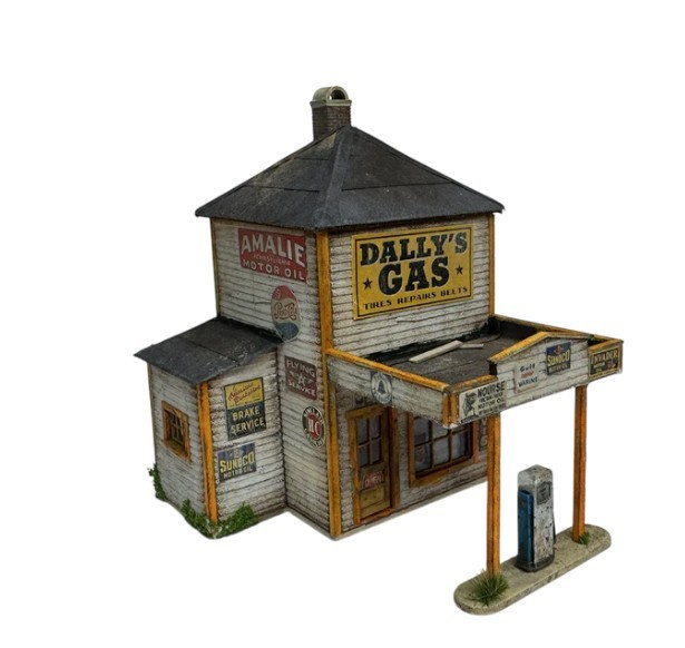 HO Scale FOS Scale Models Dally's Gas Station Building Kit #47 NEW | eBay