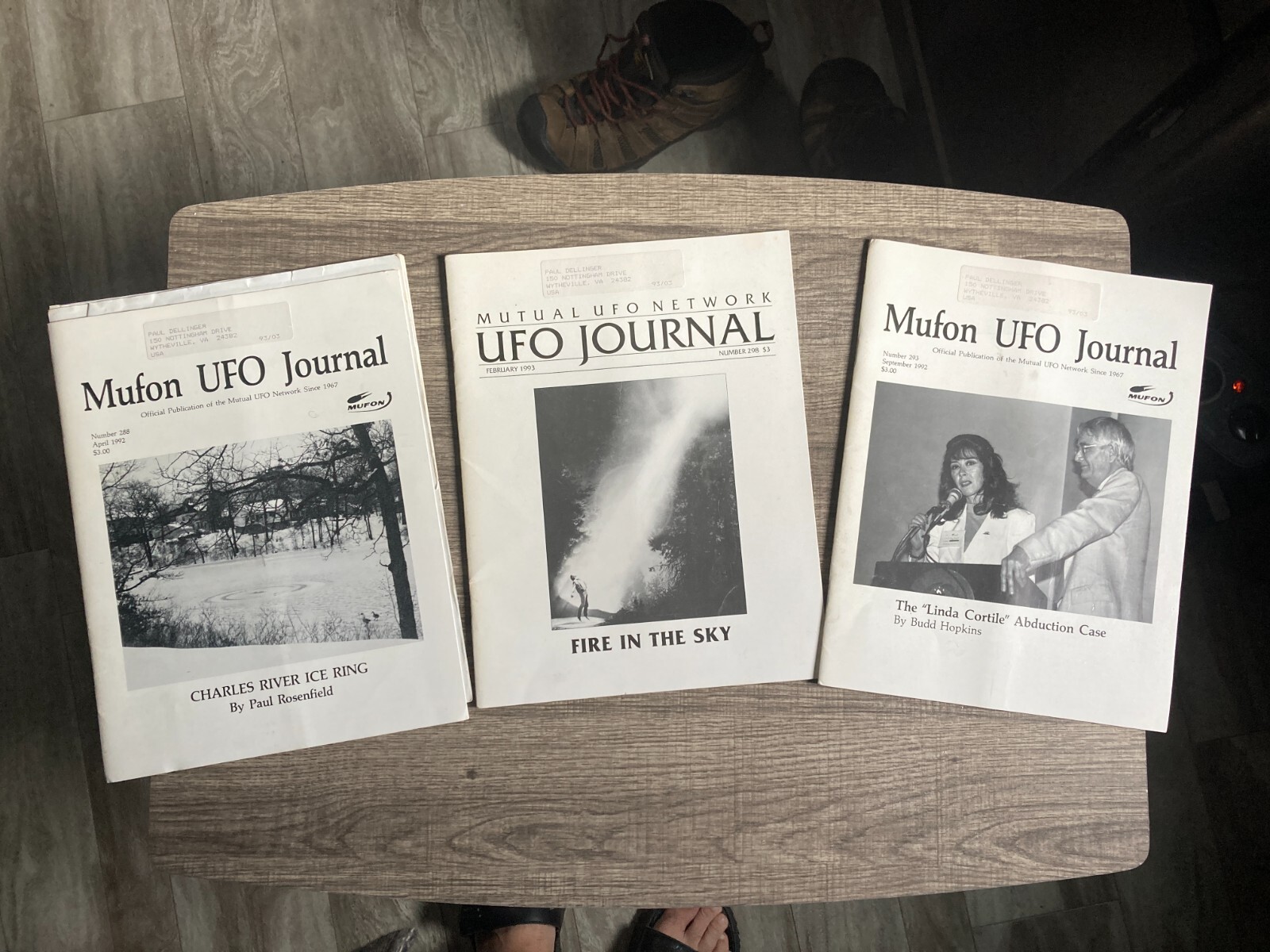 (Lot of 3) Mufon UFO Journals from 1992 and 1993 Cortile, Hopkins ...