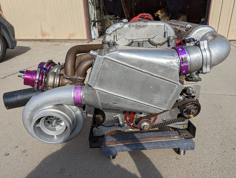 GM Ecotec Drag Racing Engine 4-cyl GT45R Turbo Fresh 0 Passes Complete ...