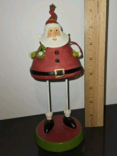 Santa Claus • Wide Belly Bobble • Resin/Metal Decor • 8"H | eBay