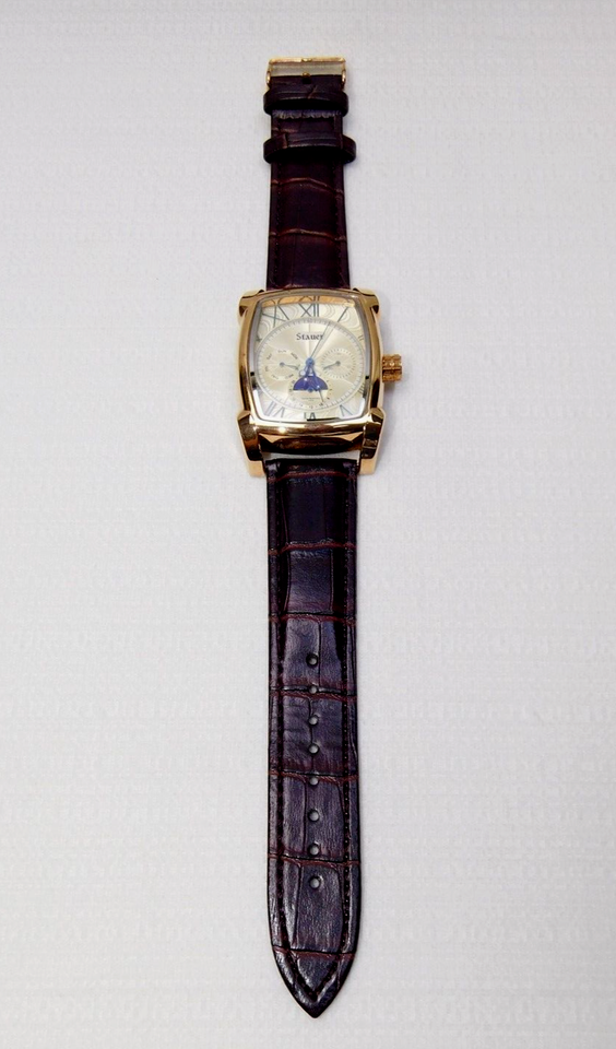 Vintage HTF Stauer Gentry Watch Oversized Model PE806 Fits Wrist To 8. ...